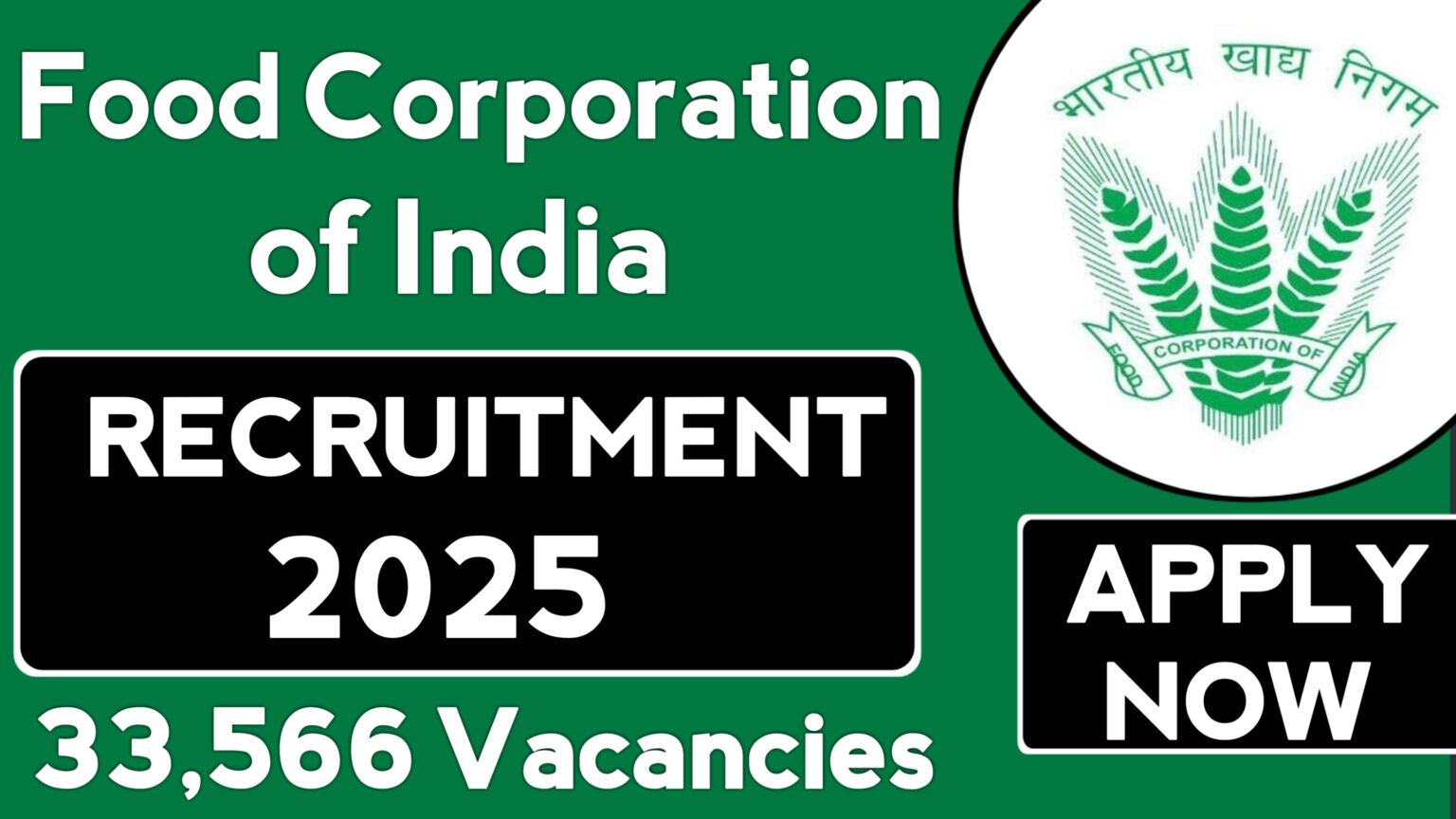 Food Corporation of India FCI Recruitment 2025 – NAUKRILIVE