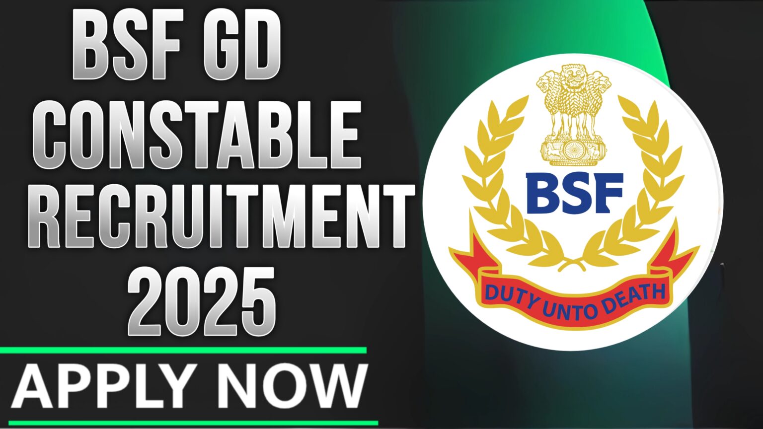 BSF Constable GD Vacancy 2025 Notification OUT Apply Online Form ...